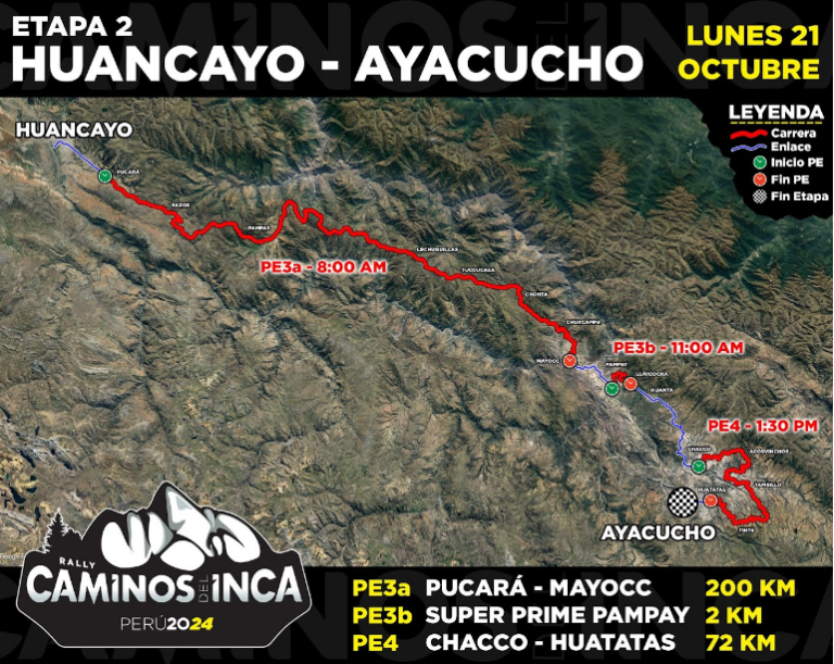 Caminos del Inca 2024: Mapa e itinerario del rally | Meridian Sport Perú